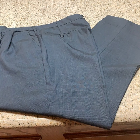 Pants | Tailor Custom Made Dark Plaid Dress Slacks Sz 38 X 3 | Poshmark